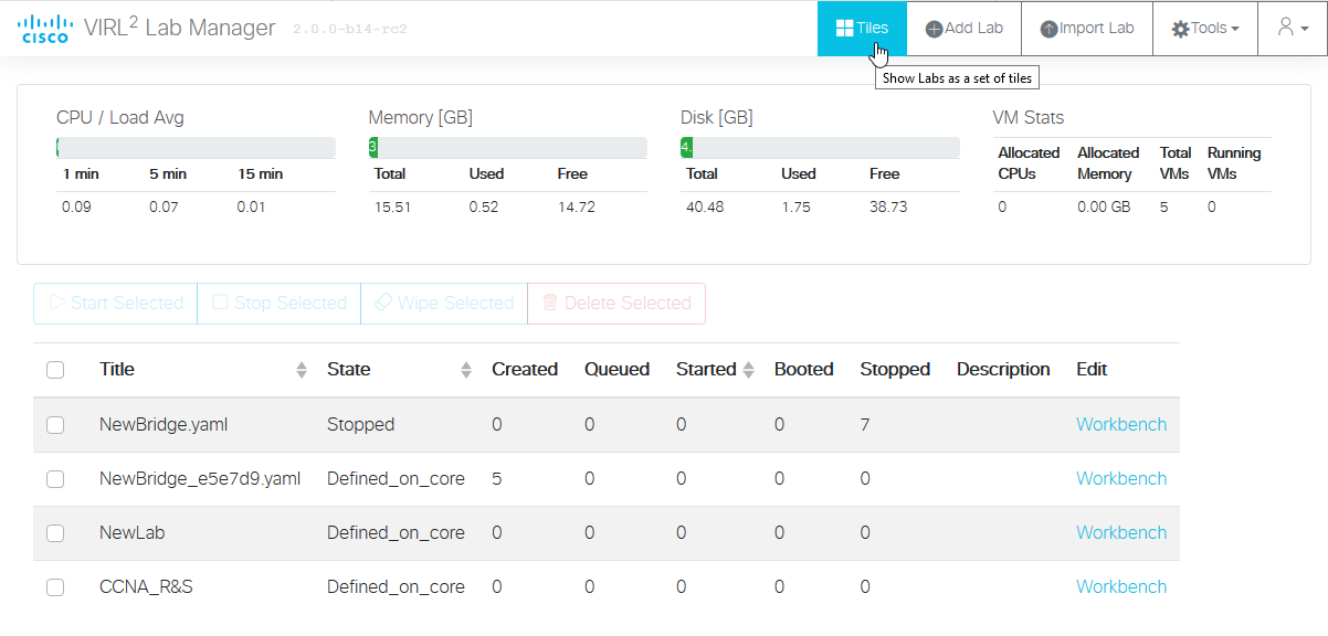 Change View And Multi Select Cisco Modeling Labs V2 0 Cisco DevNet