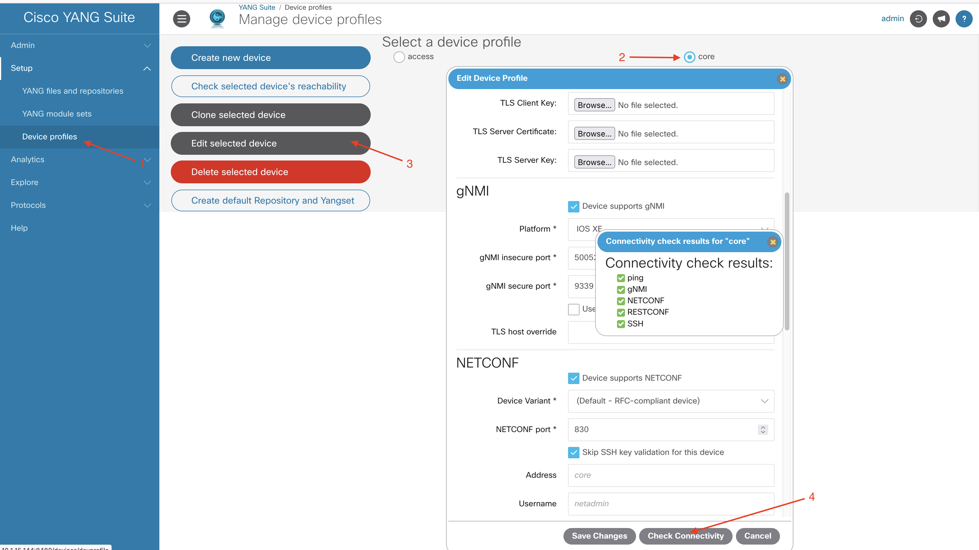 Connect Yang Suite To The Infrastructure Using Yang Suite Model Driven Telemetry And The Tig