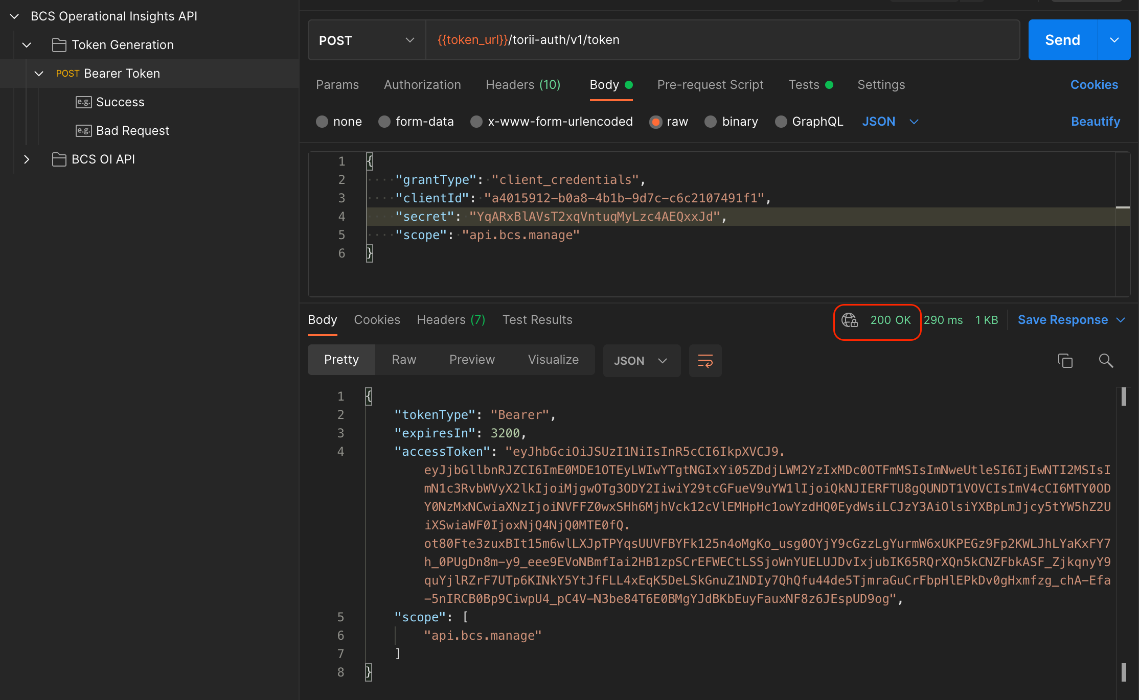 Postman Collection - Business Critical Services(BCS) Operational ...