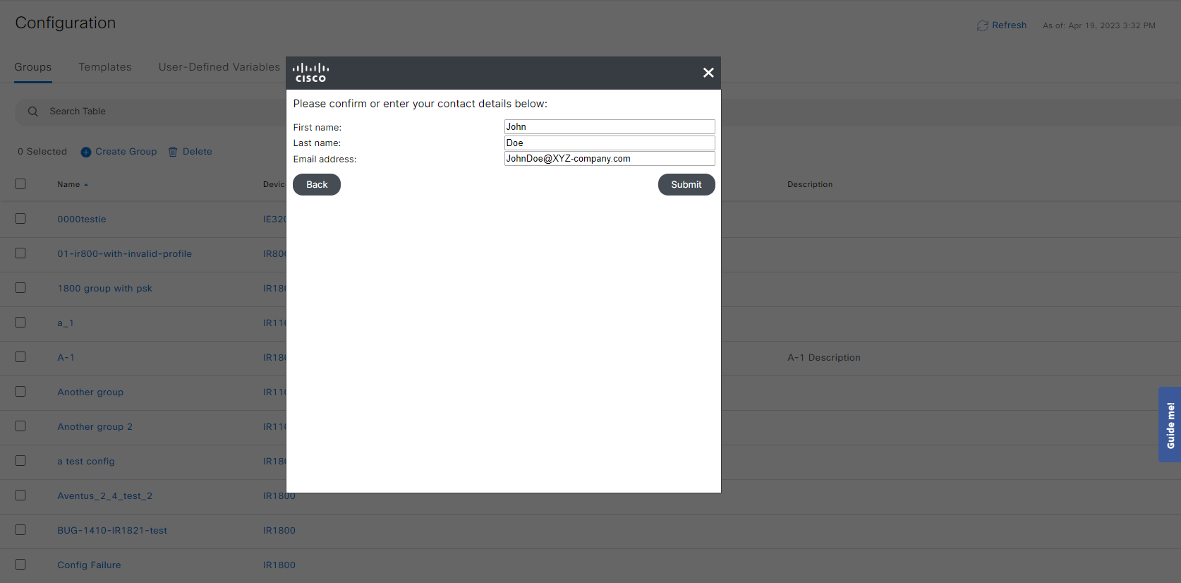 Feedback form - Cisco IoT Operations Dashboard - Cisco DevNet