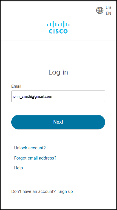 Cisco SSO Login Experience - Cisco IoT Operations Dashboard - Cisco DevNet