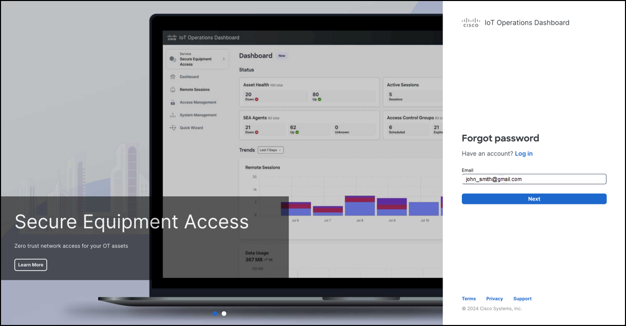 Cisco SSO Login Experience - Cisco IoT Operations Dashboard - Cisco DevNet