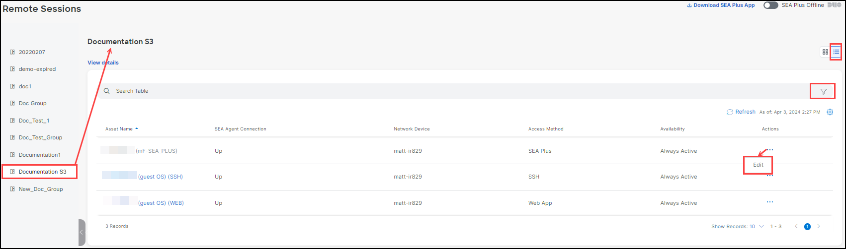Open SEA remote asset sessions - Cisco IoT Operations Dashboard - Cisco DevNet