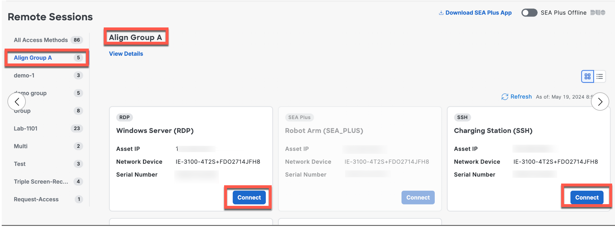 Open SEA remote asset sessions - Cisco IoT Operations Dashboard - Cisco DevNet