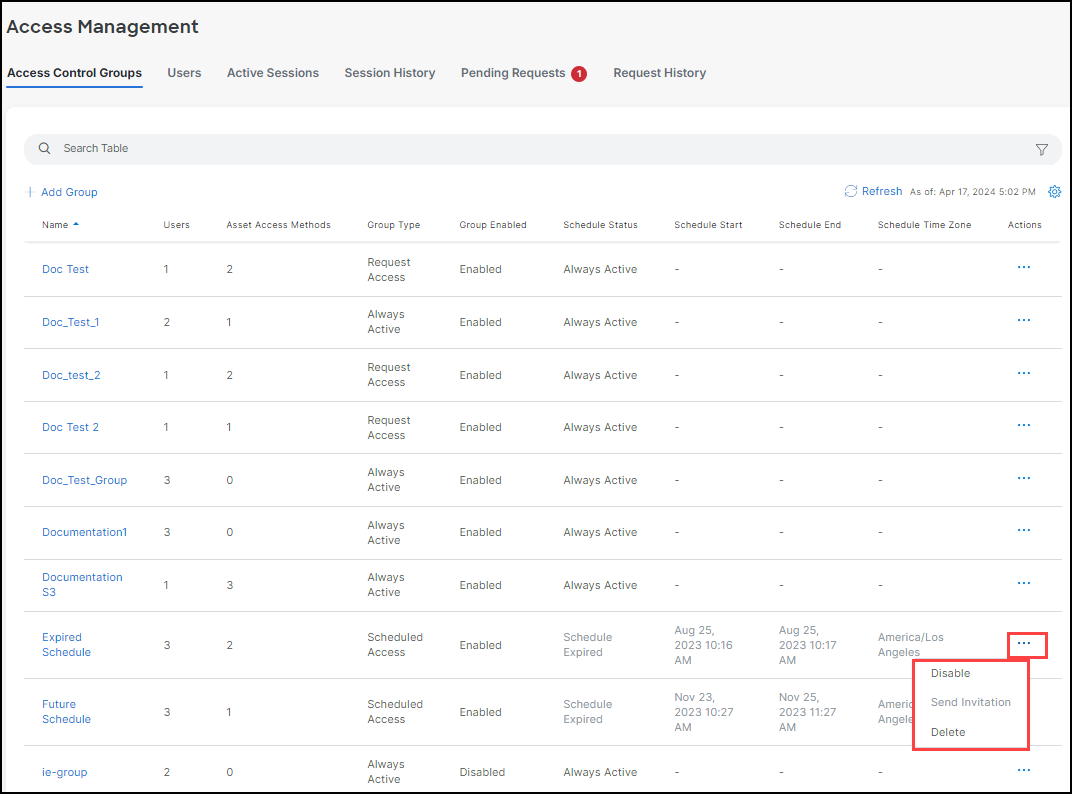 Manage access control groups for remote access - Cisco IoT Operations Dashboard - Cisco DevNet
