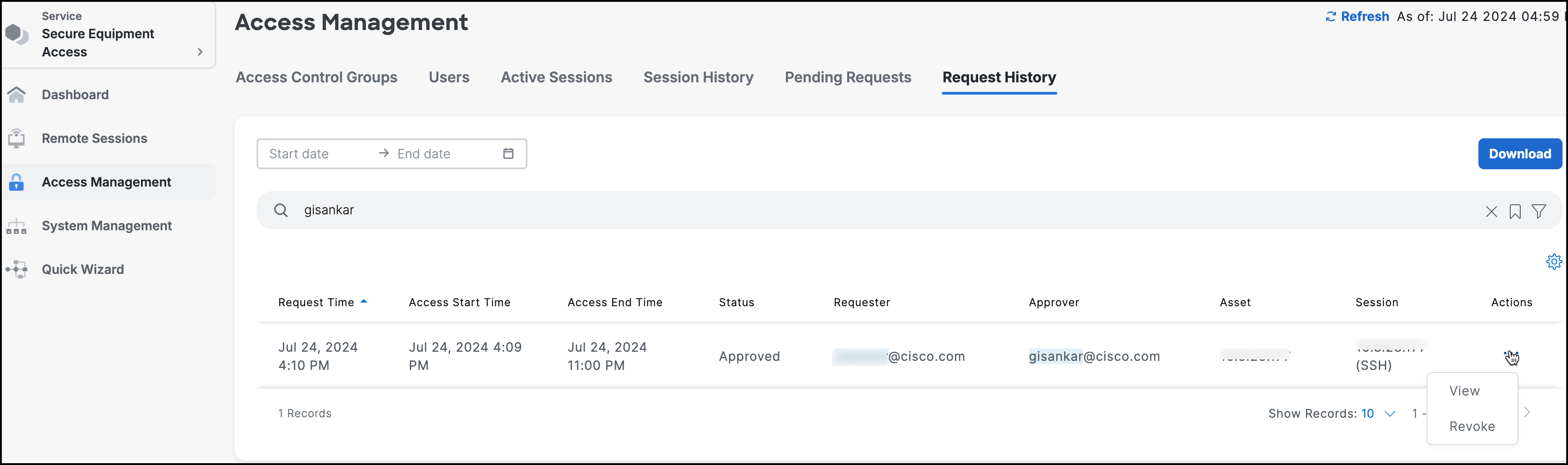 Manage remote sessions - Cisco IoT Operations Dashboard - Cisco DevNet