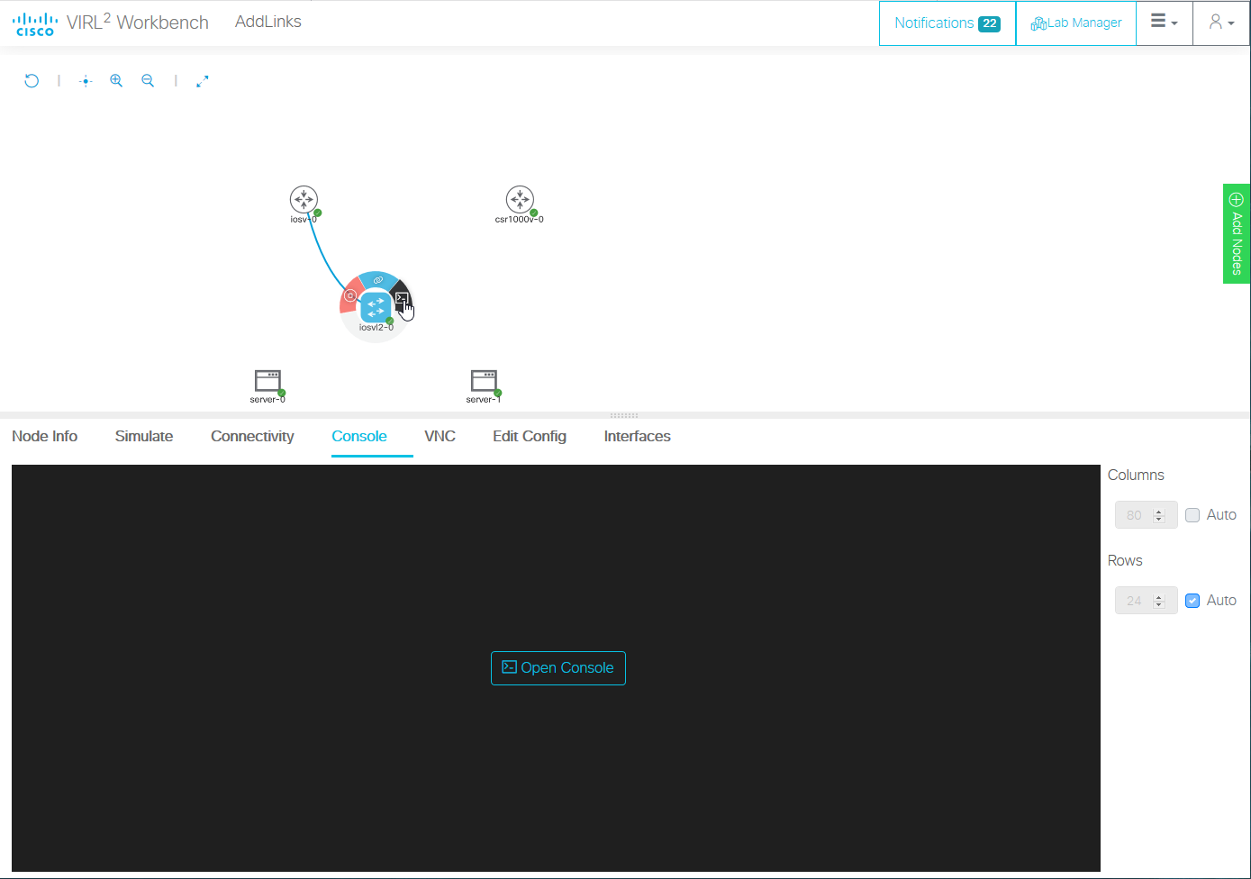Connecting to a Node's Console - Cisco Modeling Labs v2.0 - Cisco DevNet