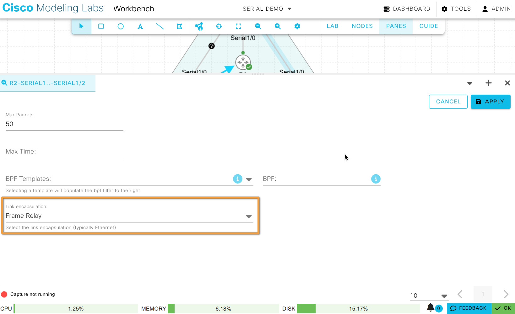 IOL (Serial) - Cisco Modeling Labs v2.9 - Cisco DevNet