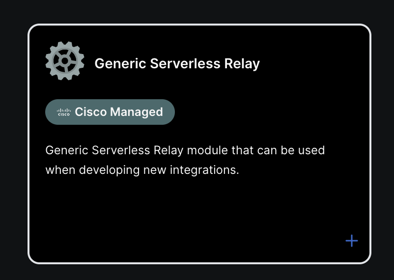 Create a Relay - Cisco XDR APIs - Cisco DevNet