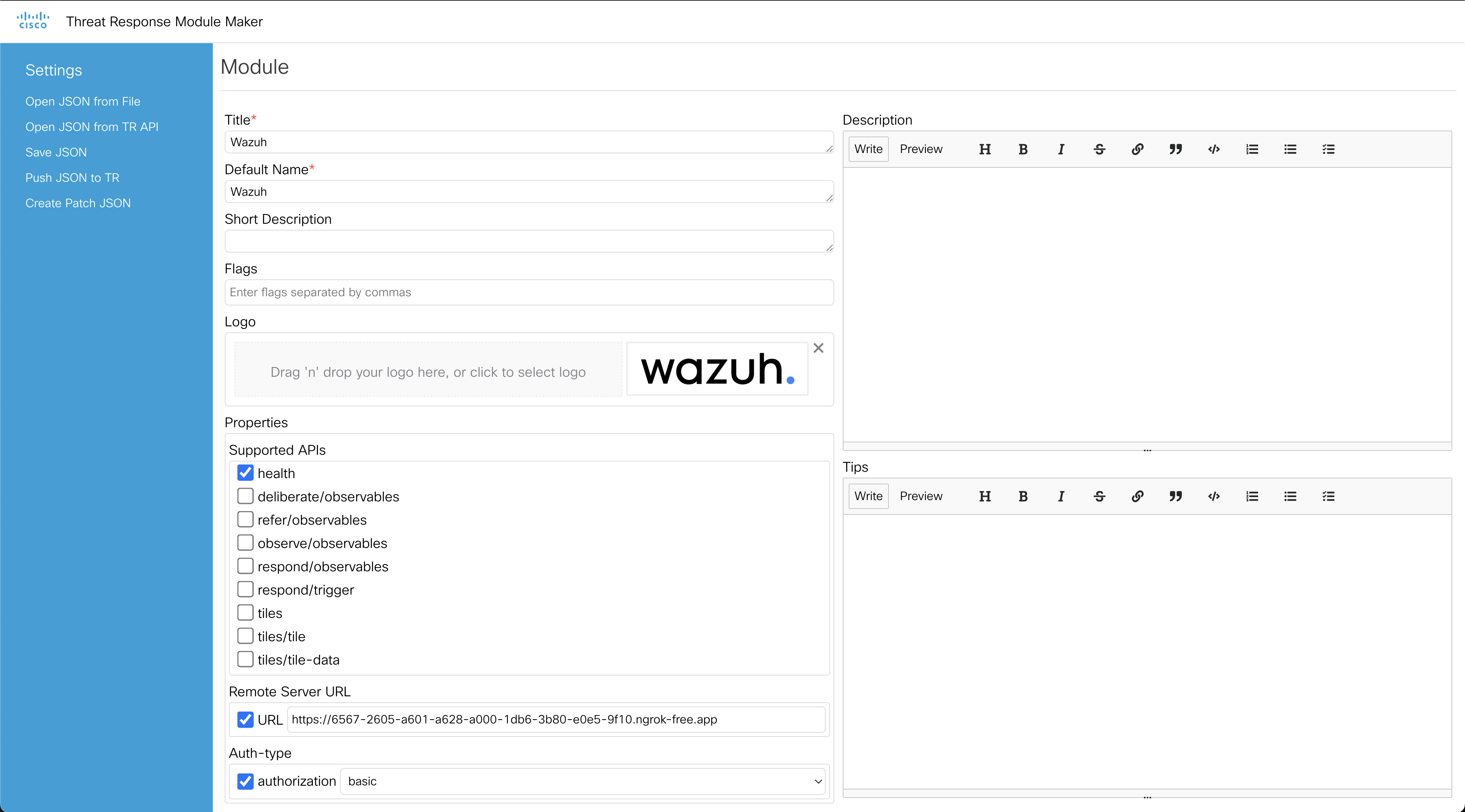 Create a Module Type - Cisco XDR APIs - Cisco DevNet