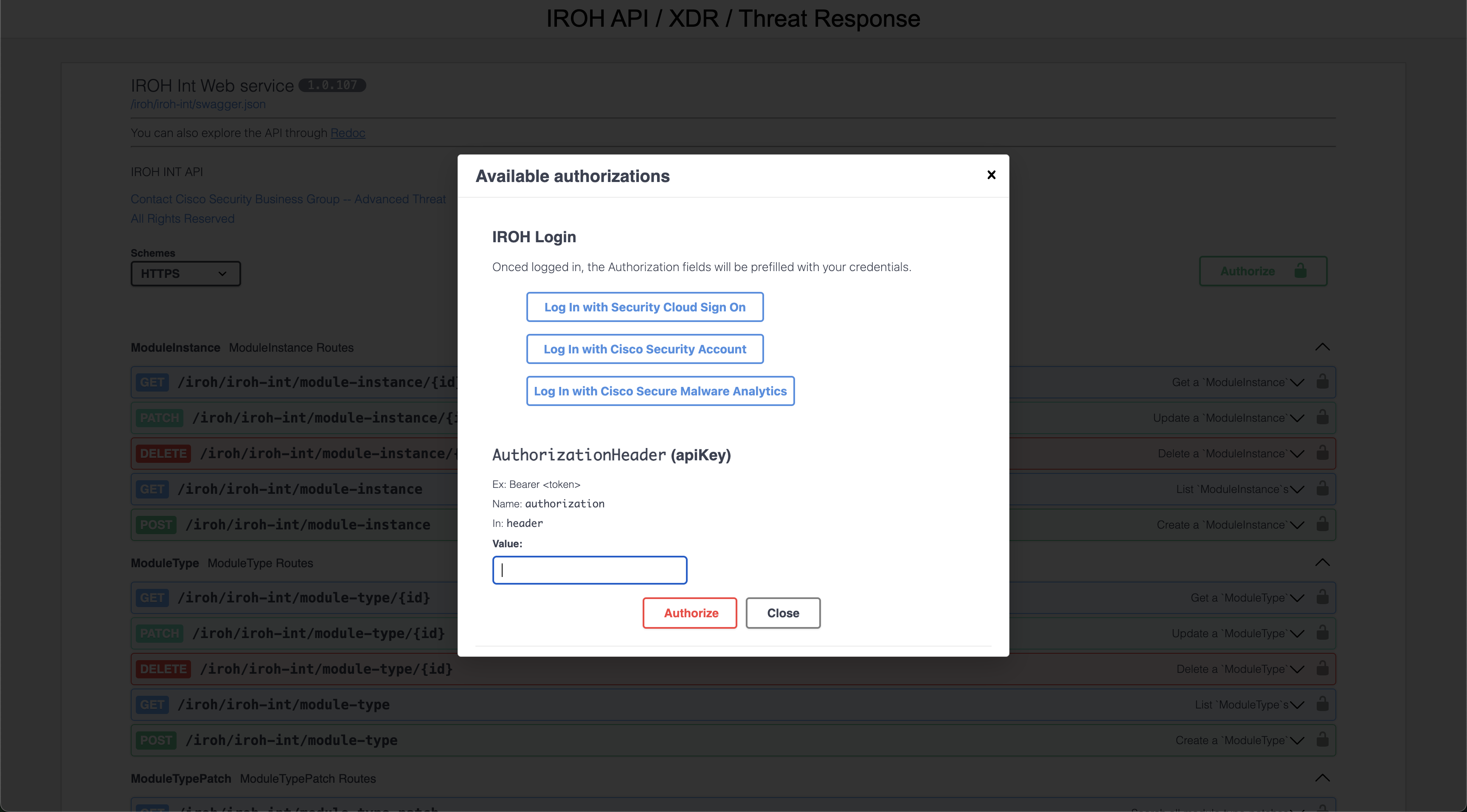 Create a Module Type - Cisco XDR APIs - Cisco DevNet