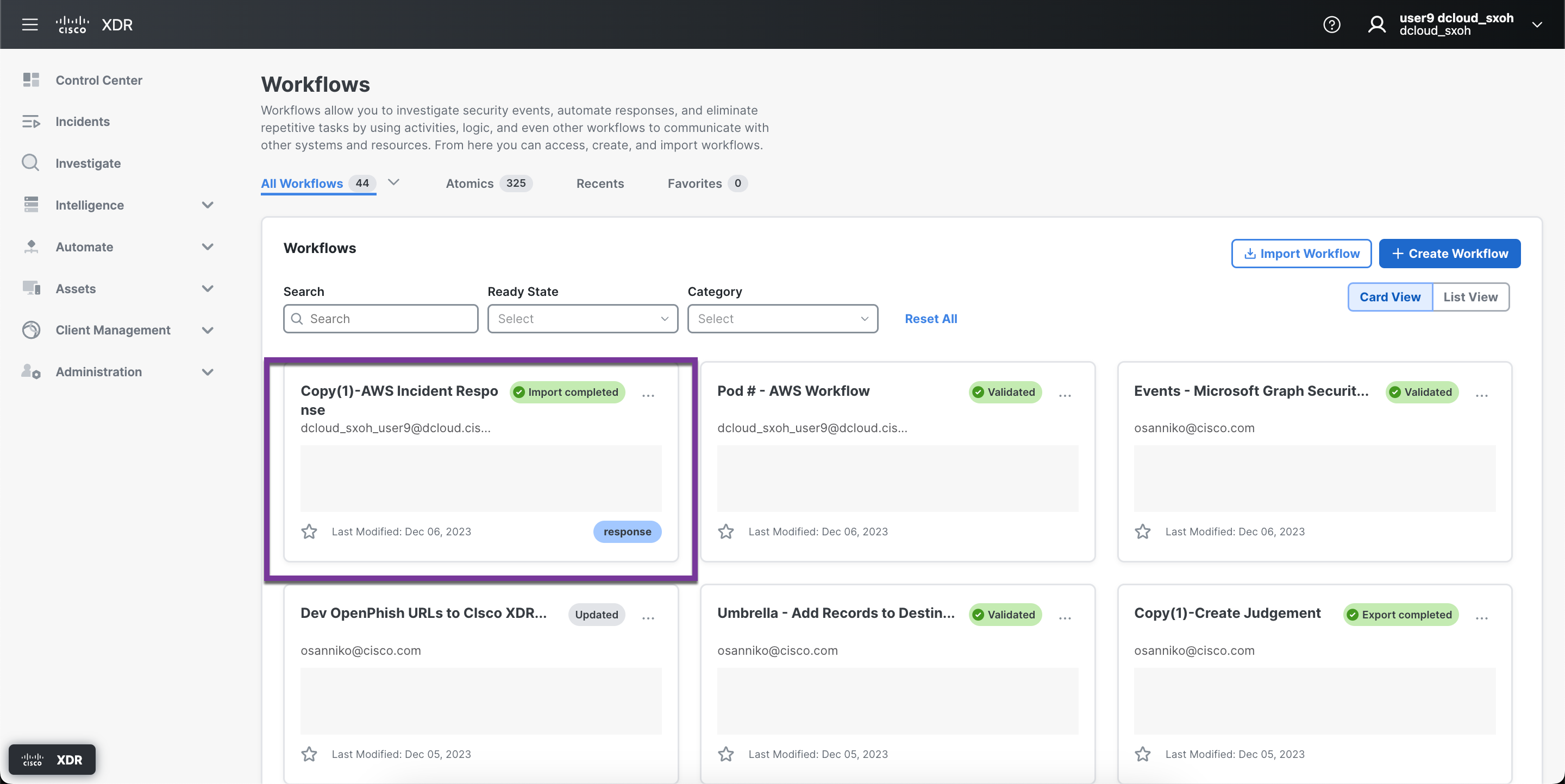 Using Pre-Built Workflows - devwks-2240 - Cisco DevNet