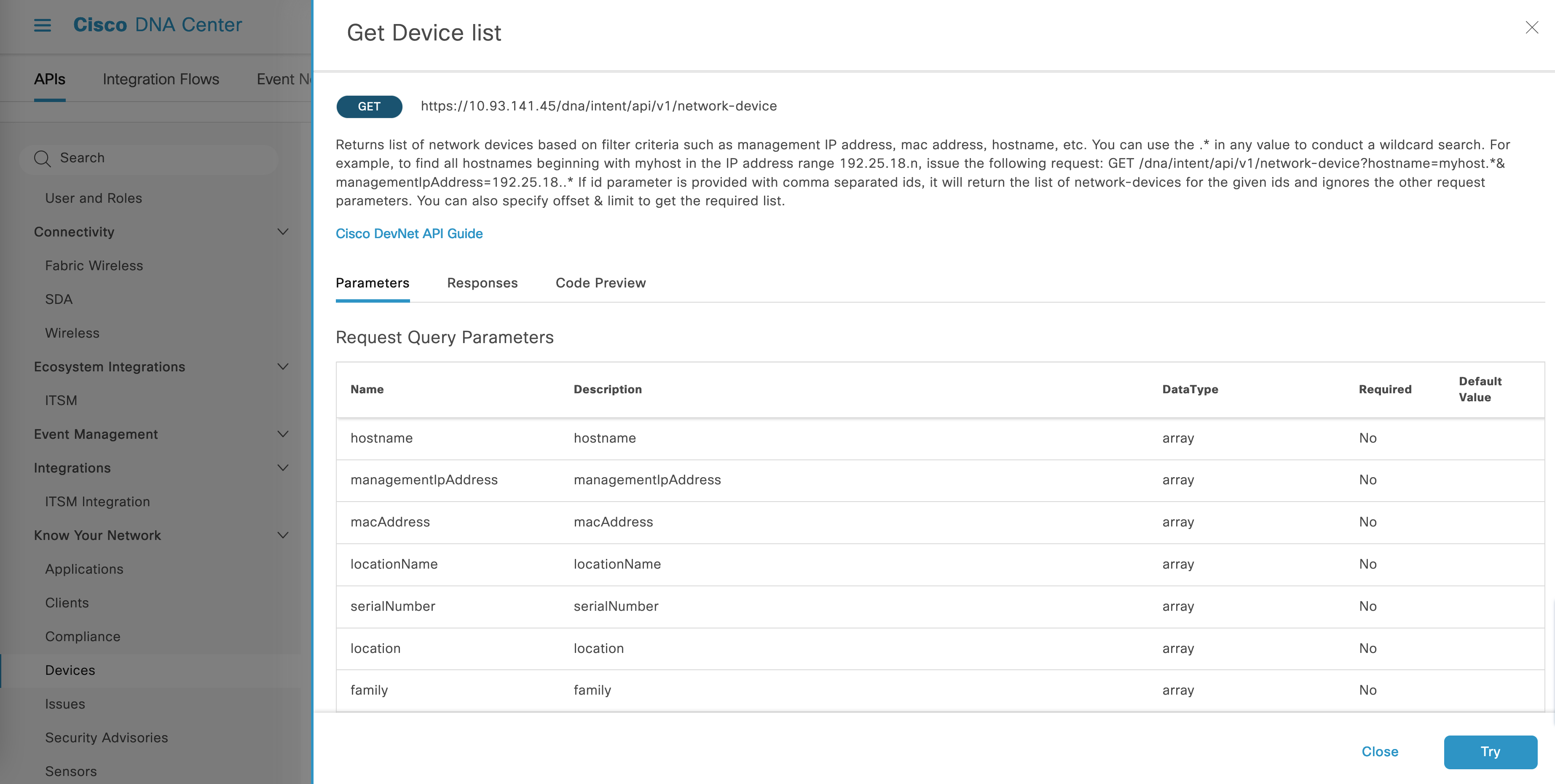 Api Quick Start Cisco Dna Center Api 2 3 3 Cisco Devnet