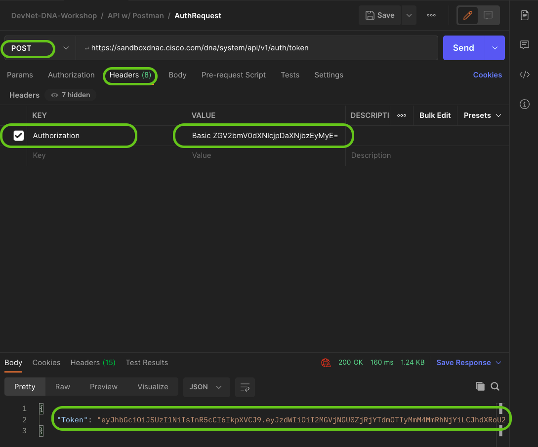 Authentication - Intro to Cisco DNA Center REST API with Postman ... Authentication - Intro to Cisco DNA Center REST API with Postman ...