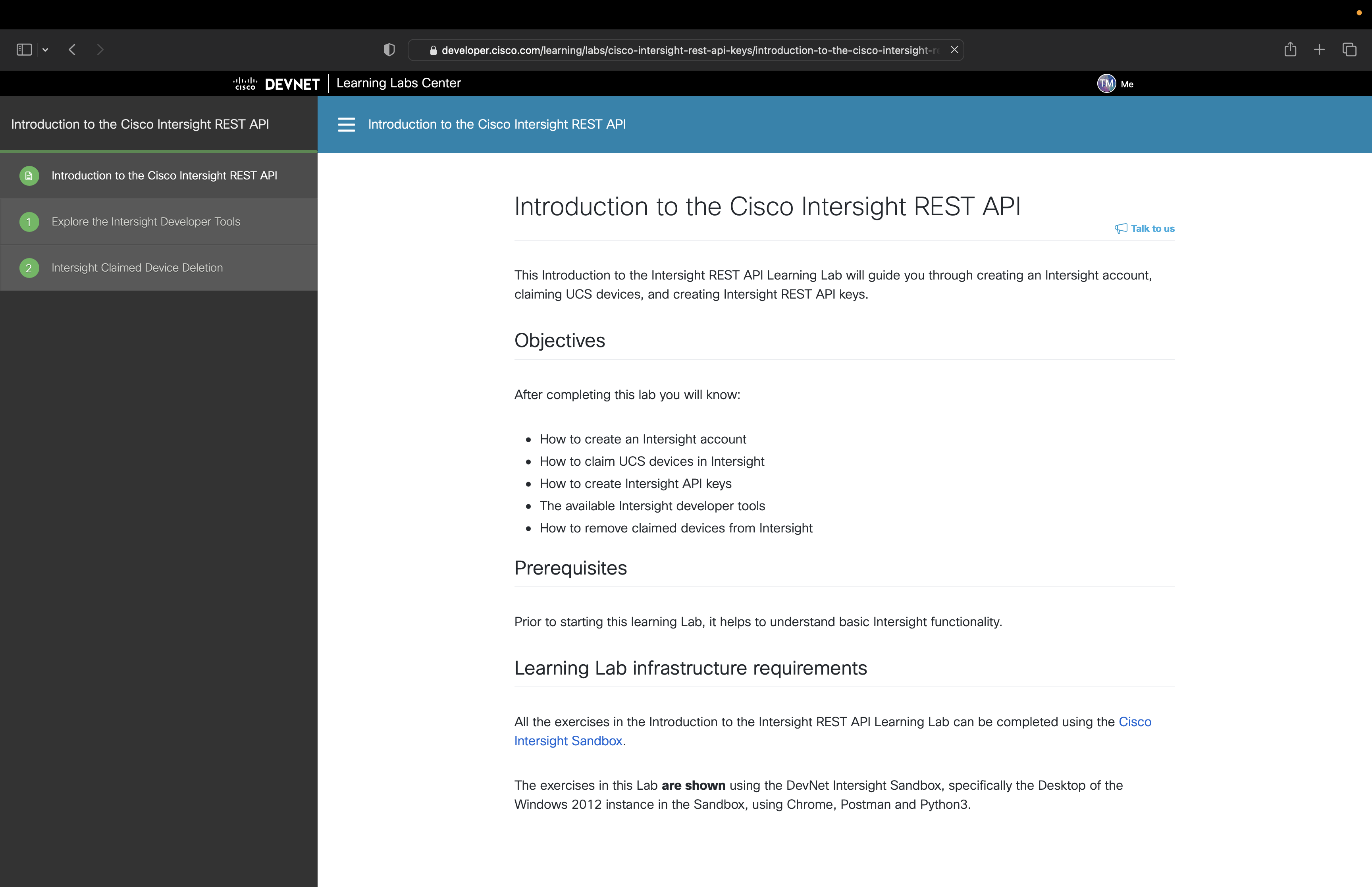 Overview - DevWks 2060 - Cisco DevNet Learning Labs Center