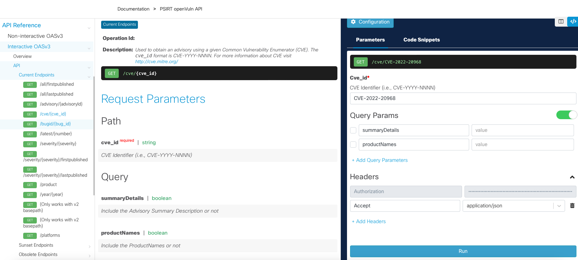 Getting Started - PSIRT openVuln API - Cisco DevNet Getting Started - PSIRT openVuln API - Cisco DevNet