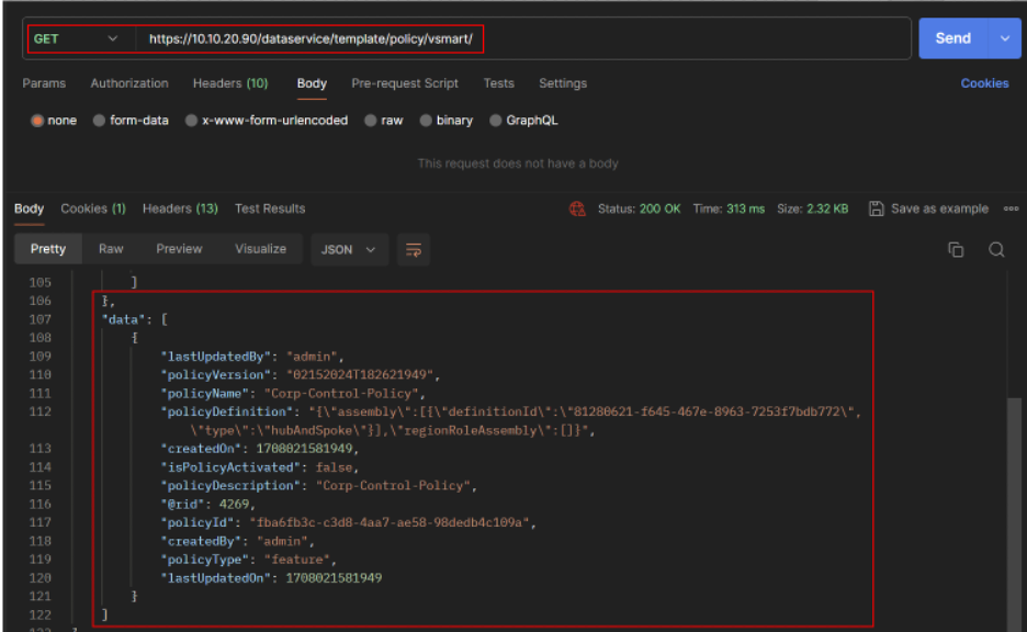 Feature Use Cases - Cisco Catalyst SD-WAN Manager API, Release 20.16 ...